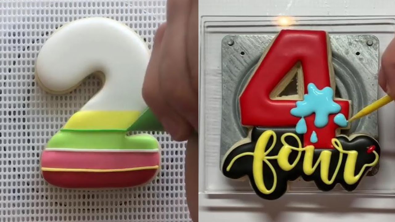 Brilliant Cookie Decorating Icing Sugar || Birthday Cookies decorating ...