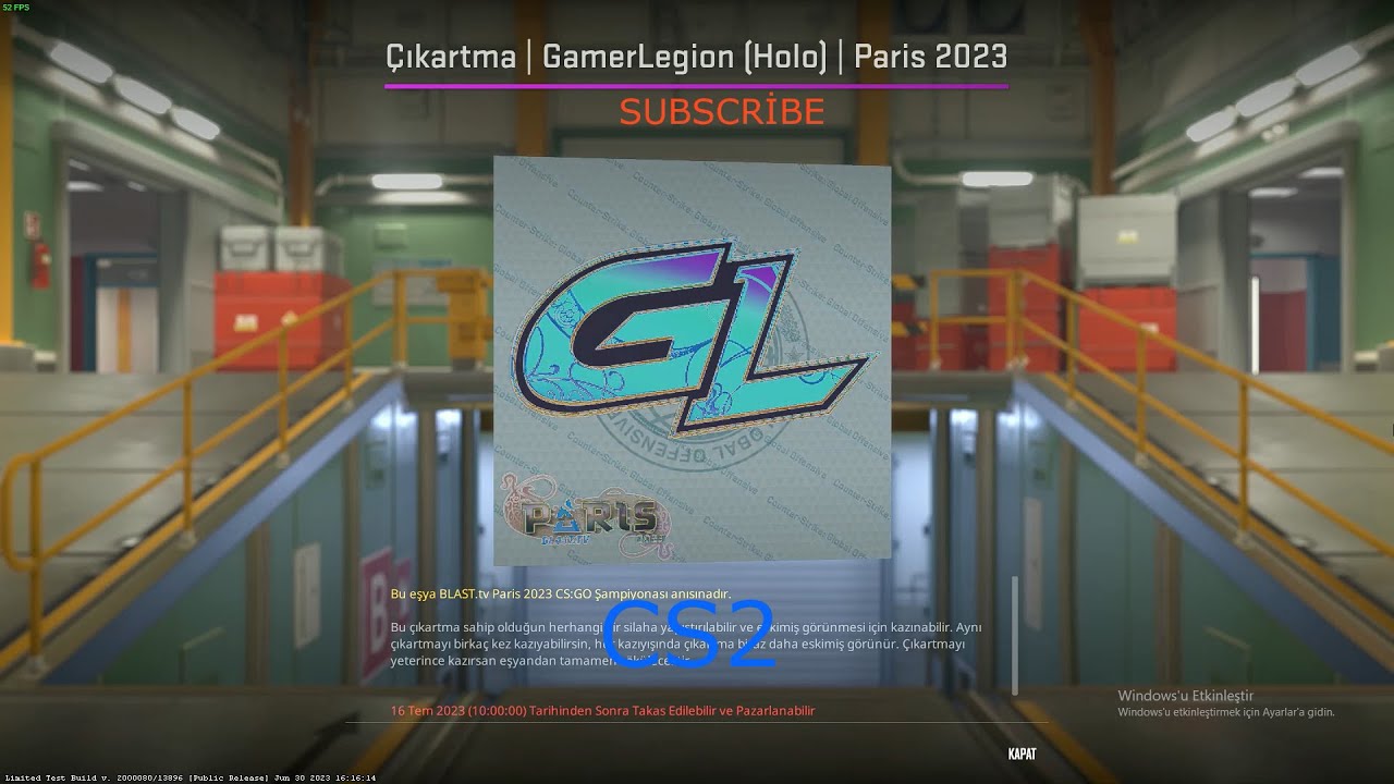 GamerLegion Holo Paris 2023 Sticker in CSGO and CS2 - YouTube
