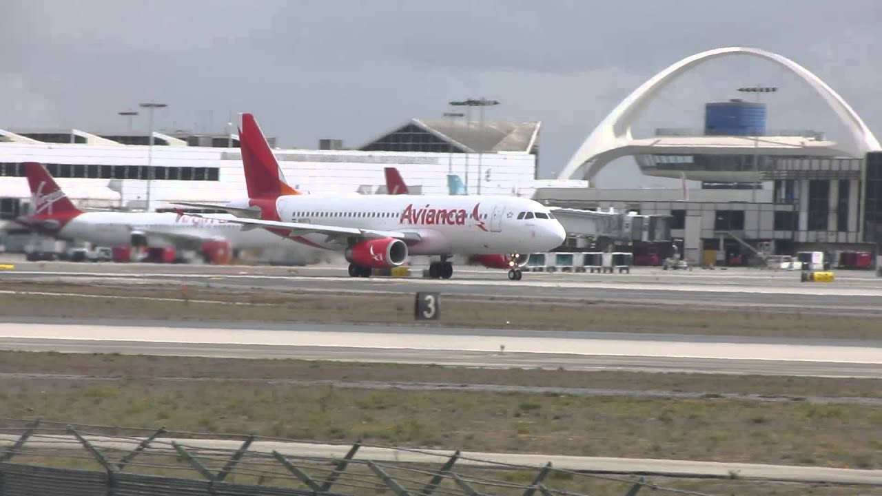 Airbus A320 Avianca Start in Los Angeles - YouTube