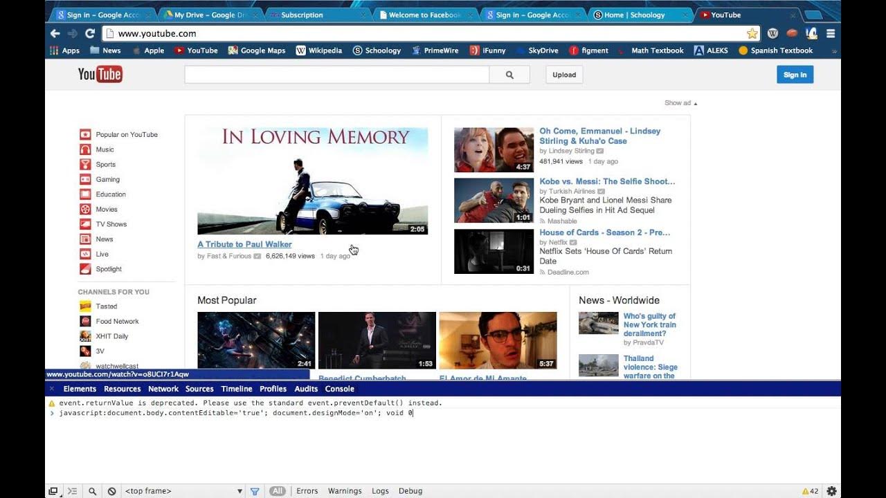 Edit Any Website using JavaScript Code - YouTube