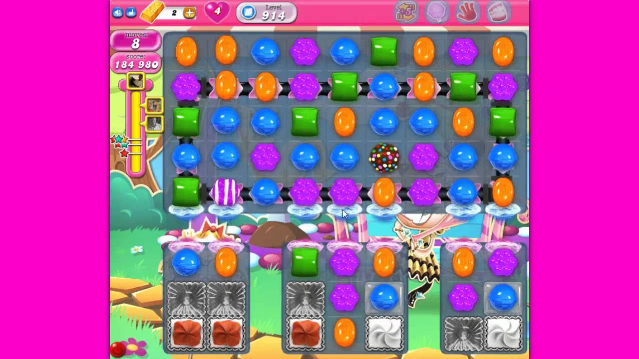 Candy Crush Saga Level 914 No Boosters - YouTube