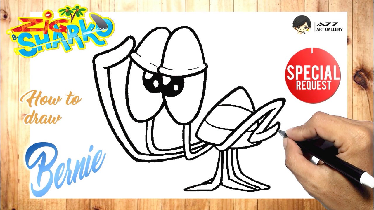 How to draw Bernie step by step │Zig and Sharko - YouTube