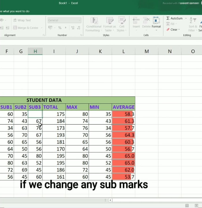 Conditional formatting data bar :- Ms excel basics for beginners... - YouTube