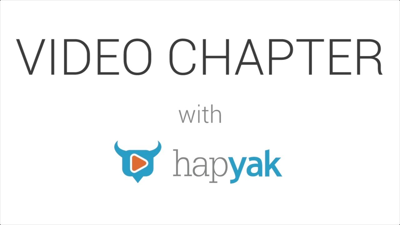 Video Chapter with HapYak - YouTube