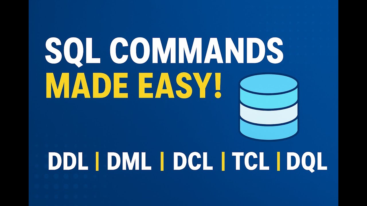 SQL Commands Made Easy | DDL, DML, DCL, TCL, DQL Explained with ...