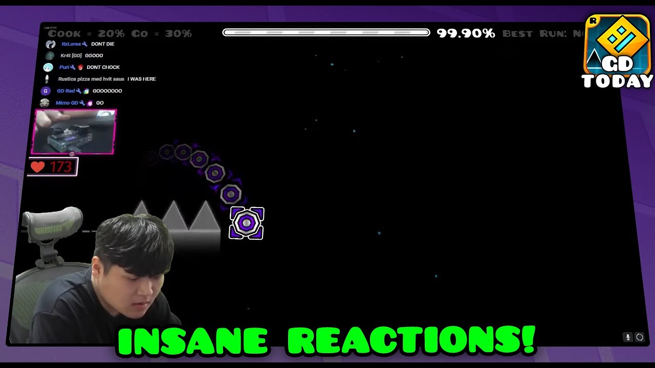 GD TODAY #4: INSANE REACTIONS! | Geometry Dash - YouTube