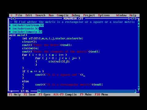 C++ Program to find whether the matrix is a rectangular or a square or ...