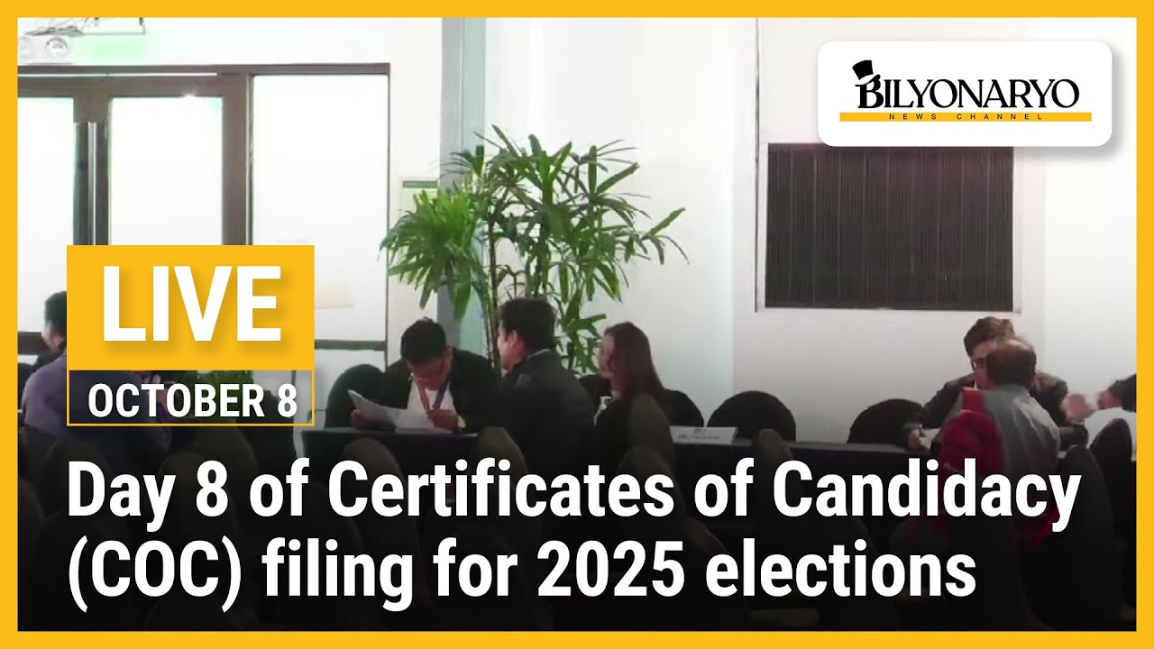 Day 8 of Certificates of Candidacy (COC) filing for 2025 elections ...