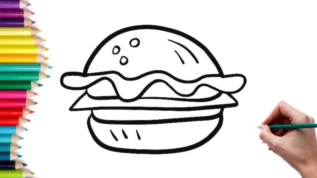 Mewarnai // How to Coloring Burger // Mewarnai Mudah untuk Anak // # ...