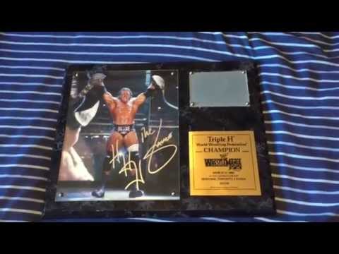 WWE/WWF Wrestlemania 18 - Triple H - Signed Plaque - YouTube