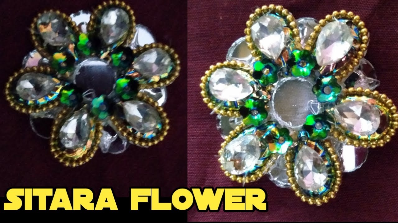 Sitara flower/ flower making/ handmade flower design - YouTube