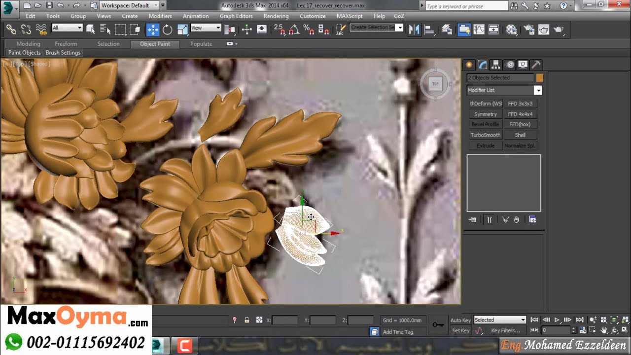 Classic furniture ornaments 3d modelling using 3dsmax editable poly ...