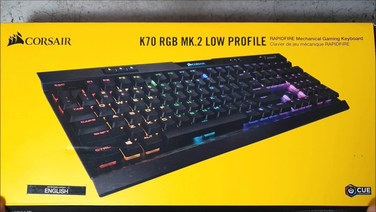 커세어 MK2 LP 은축 타건 CORSAIR K70 RGB MK.2 LOW PROFILE - YouTube