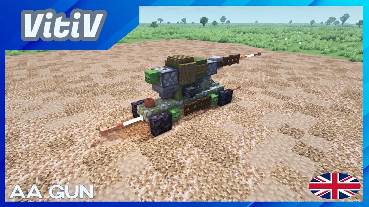 British Anti-aircraft Gun - Minecraft - YouTube