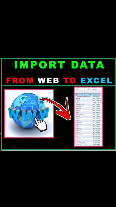 How to Import Data from Web to Excel - YouTube