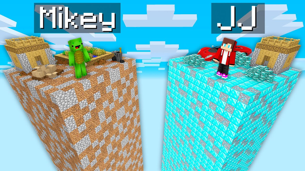 Mikey POOR Chunk vs JJ RICH Chunk Survival Battle in Minecraft (Maizen) - YouTube