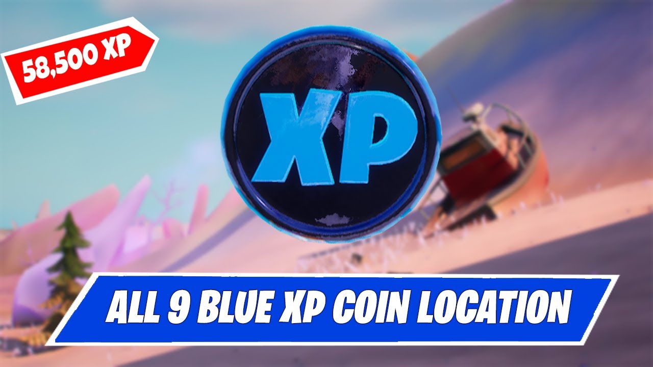ALL 9 BLUE XP COIN LOCATIONS IN FORTNITE SEASON 5 (58,500 XP) - YouTube
