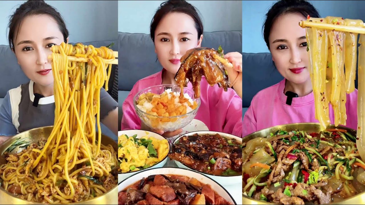 ASMR Chinese Spicy Food Noodles Mukbang | Spicy Food Asmr | 중국음식먹방 | 중국 ...