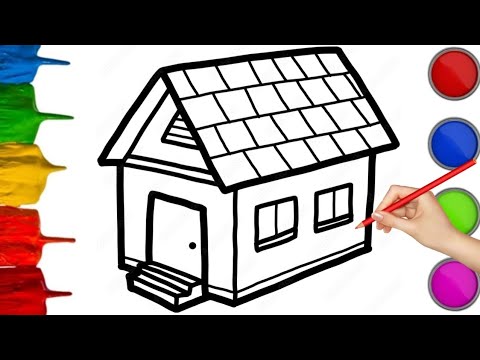 Colorful House Drawing for Kids | घर को रंगों से सजाएं! How to Draw🎨 🏡 ...
