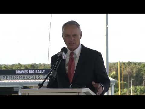 MLB Commissioner Rob Manfred speaks at Braves spring training - YouTube