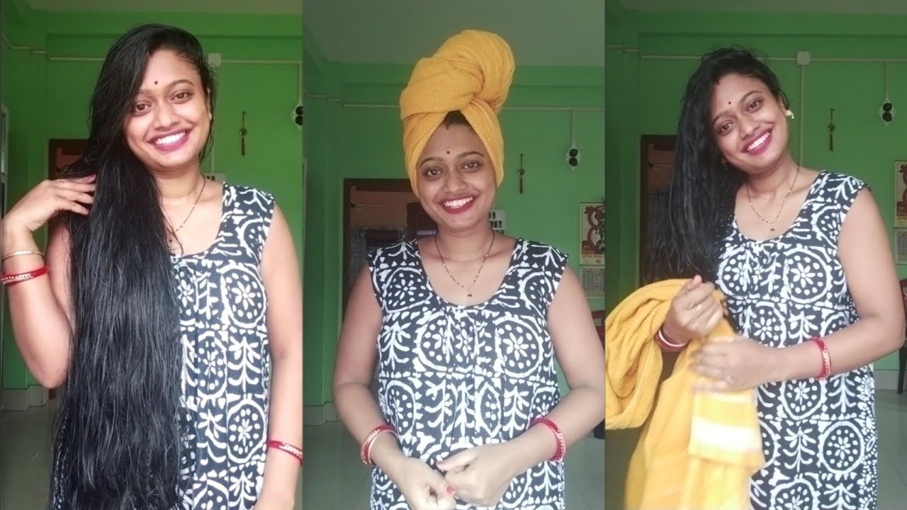 Towel hair dry/Highly requested video - YouTube