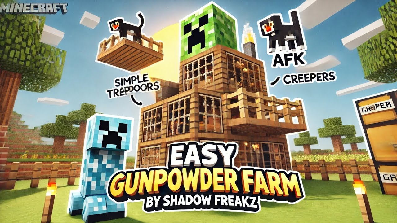 How to Make an Easy Gunpowder Farm in Minecraft – Shadow Freakz - YouTube