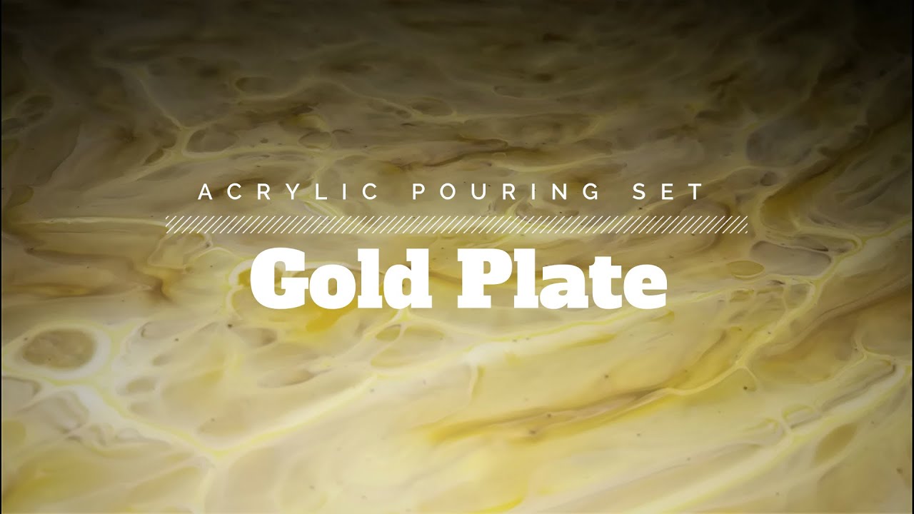 Acrylic Pouring #27 Gold Plate - YouTube