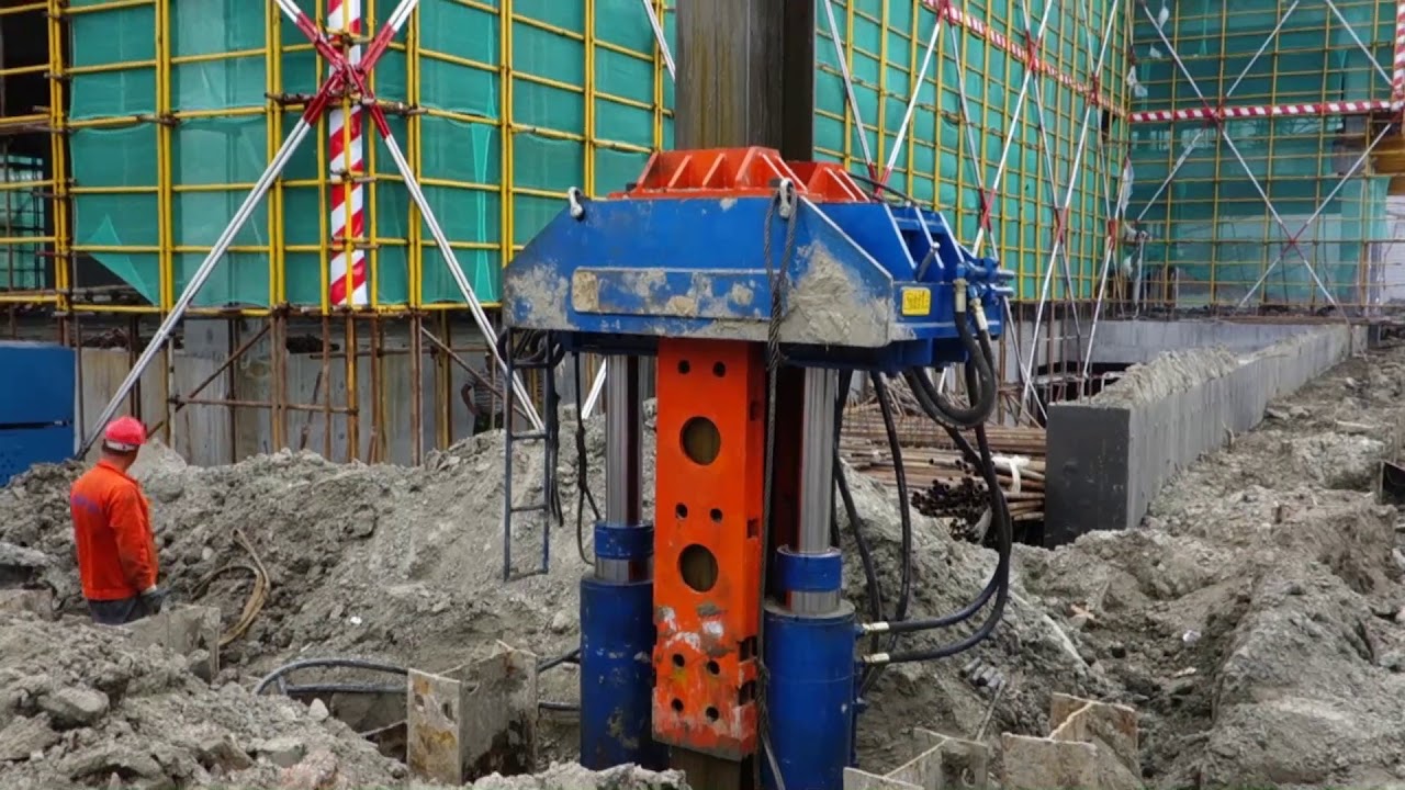 Factory sheet pile hammer hydraulic pile extractor vibrate pile pulling ...