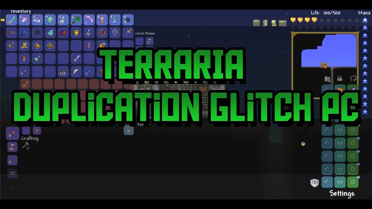 Terraria Duplication Glitch PC (WORKING) - YouTube