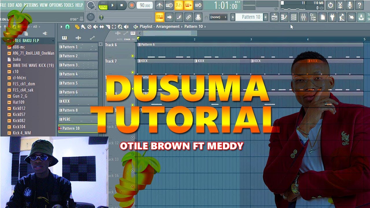 DUSUMA BY OTILE BROWN X MEDDY BEAT MAKING | FL STUDIO TUTORIAL Using ...