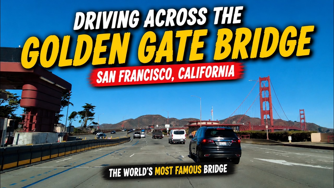 GOLDEN GATE BRIDGE | Driving The Most Famous Bridge in The World 4K 🎧 ...