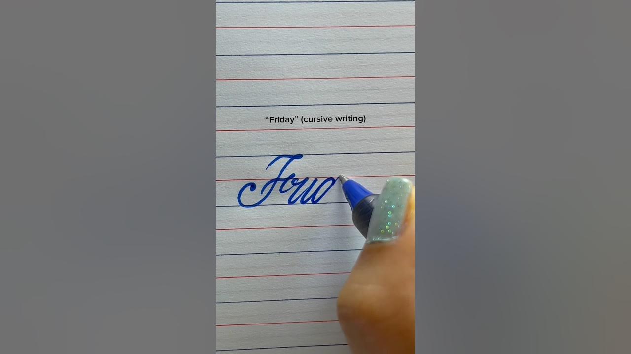 “Friday”(cursive writing) part-5 ️ #handwriting #lettering #calligraphy #shorts #viral #reels ...
