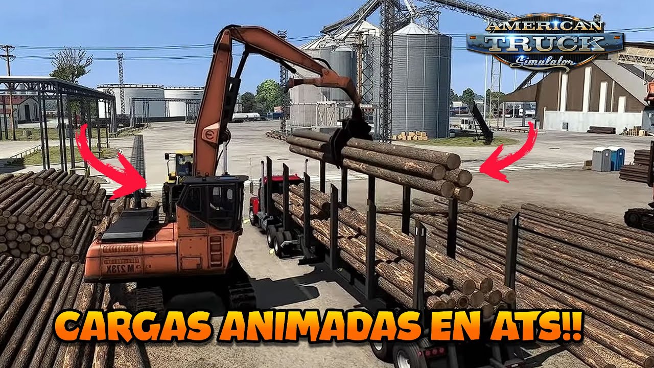 🔥PROBANDOLAS CARGAS ANIMADAS DE MADERA EN ATS 1.51 #ats #modsats - YouTube