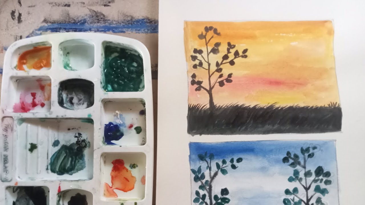 Watercolor painting lesson for kids. - YouTube