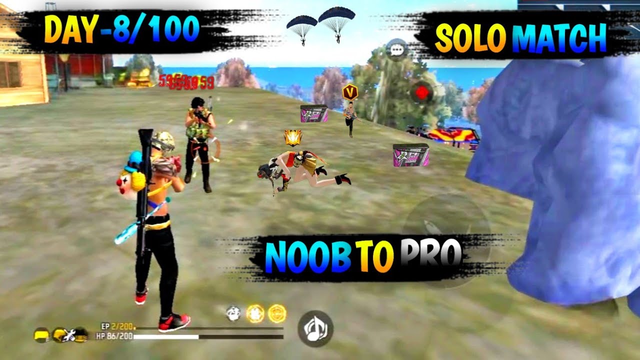 🔥 NOOB TO PRO | DAY-8/100 CHALLENGE | FF MAX | MADE BY KINDCARRY ...