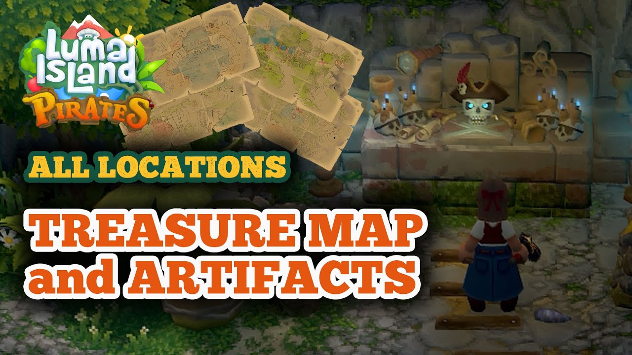 All Treasure Map Solutions & Pirate Artifact Locations in Luma Island ...