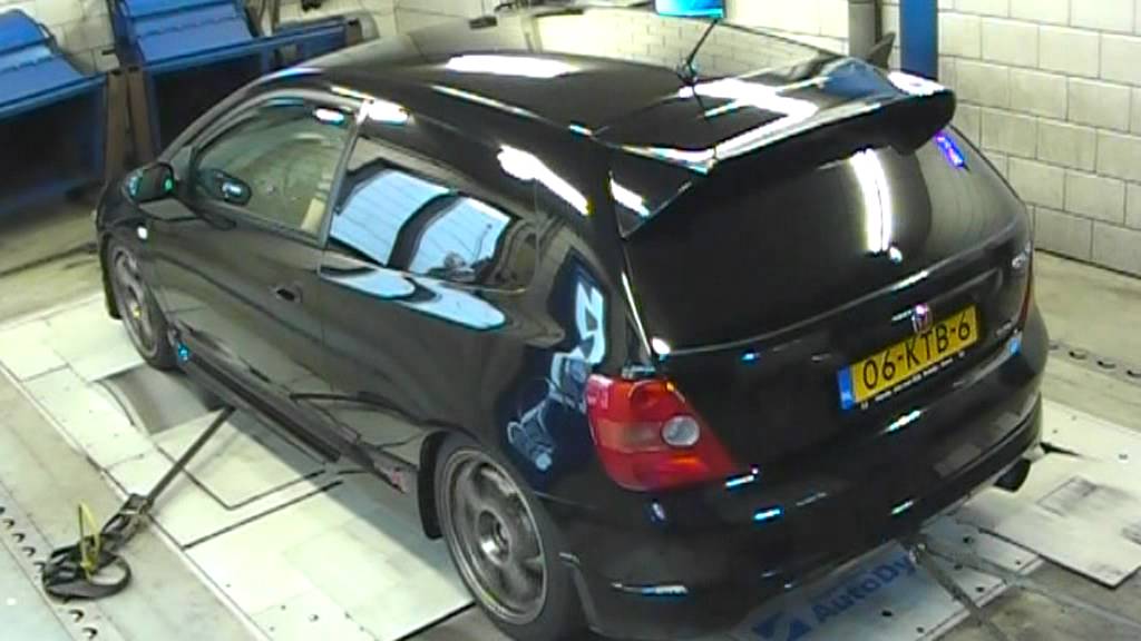 Honda Civic EP3 K20A dyno run @ Verhoeven Tuning - YouTube