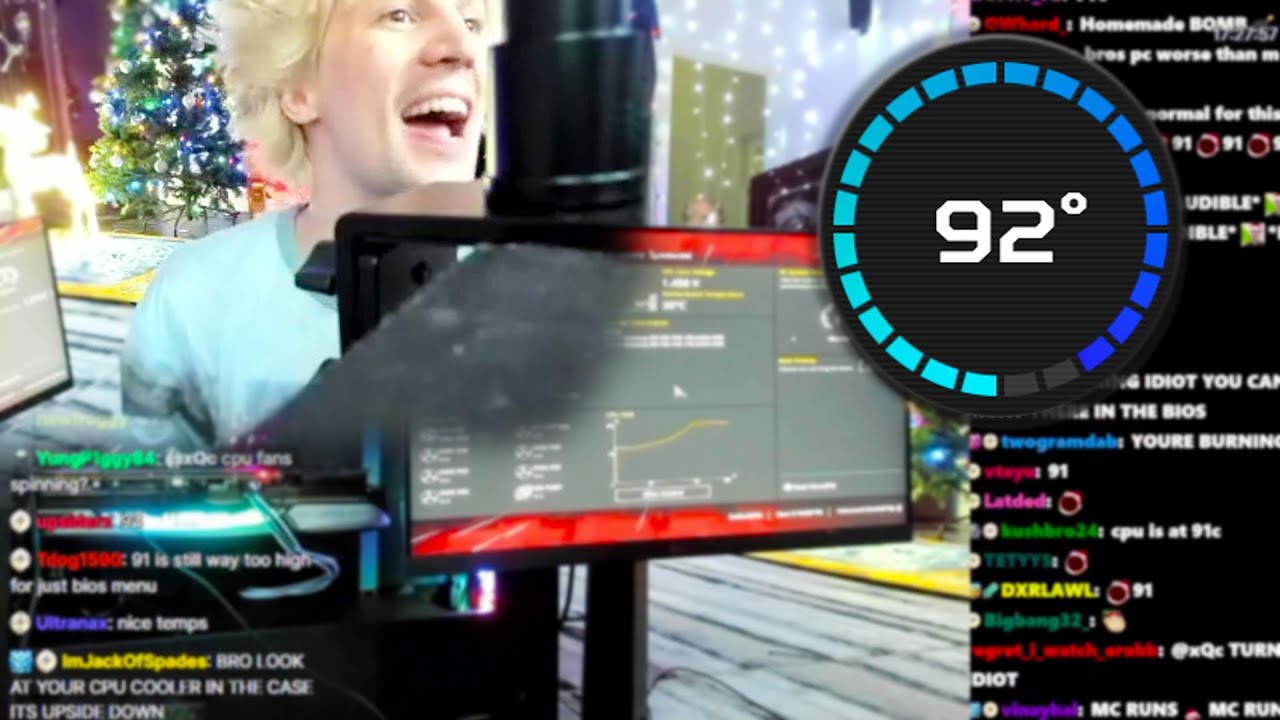 xQc CPU Cooler Install Fail Caused by Flu - YouTube