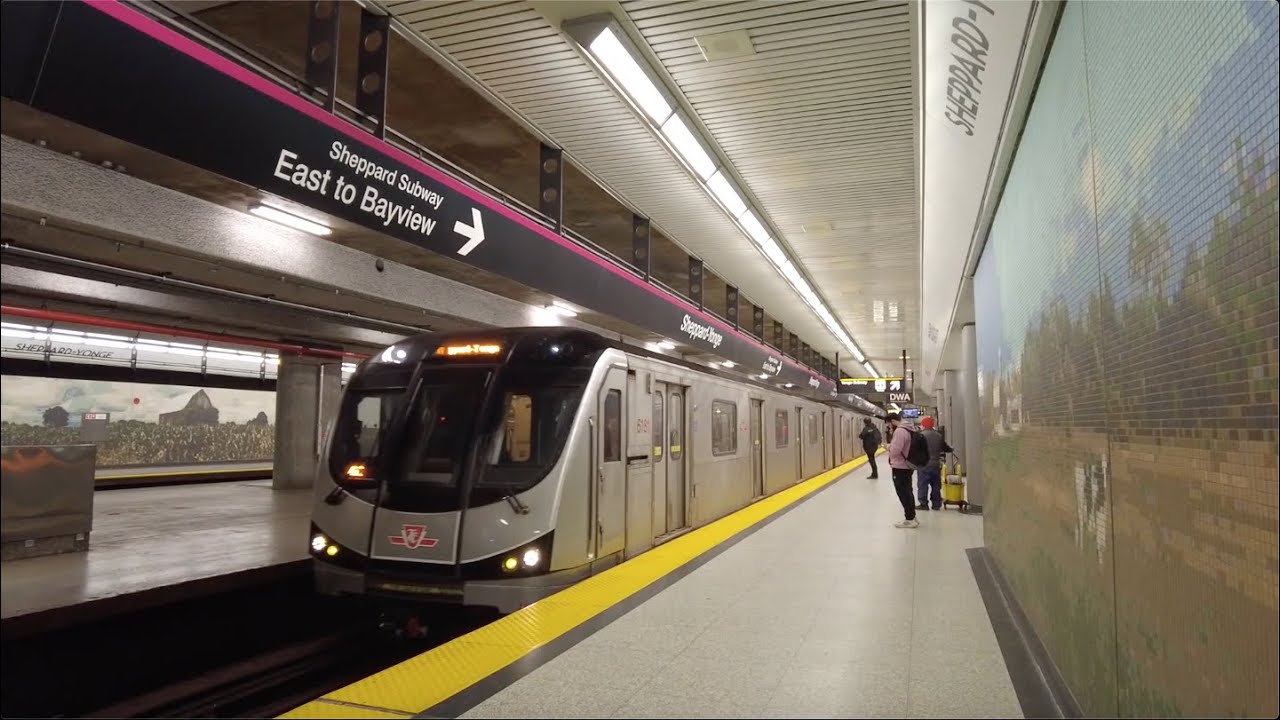 TTC Line 4 Subway Ride from Sheppard-Yonge Stn to Don Mills Stn (March ...