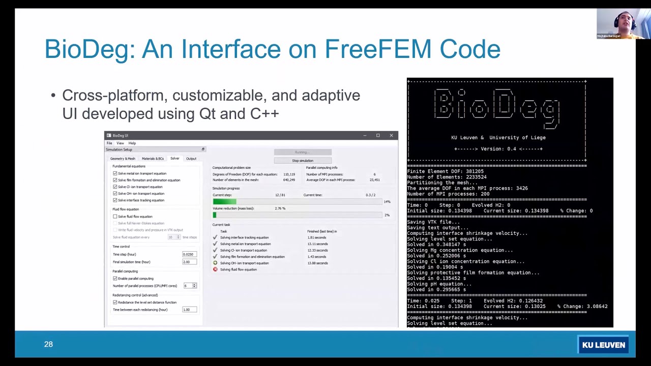 BioDeg: corrosion/biodegradation simulation software for metallic ...
