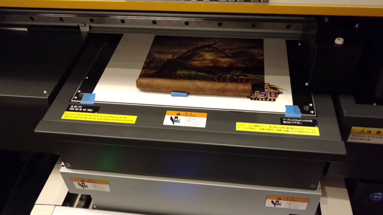 Mimaki printer Ragin Cajun cigar - YouTube