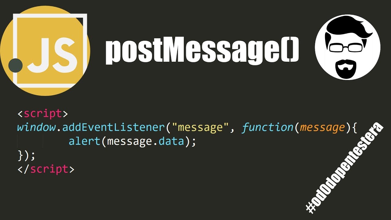 postMessage – bezpieczeństwo komunikacji pomiędzy domenami - YouTube