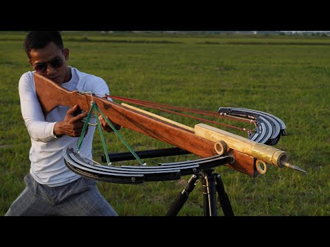DIY Making Giant Wooden Cross-Slingshot | Homemade Cross-Slingshot ...