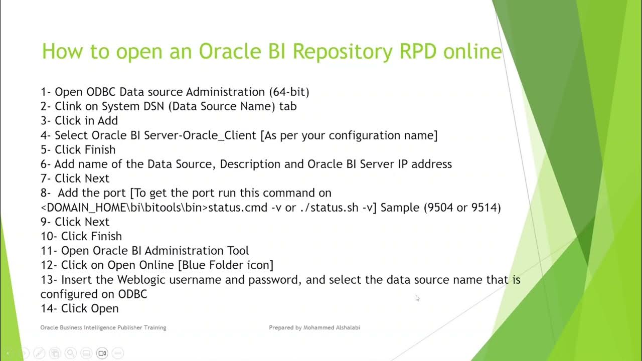 Creating Oracle BI Repository RPD #OAS 1 - Create an Oracle BI Repository RPD - YouTube