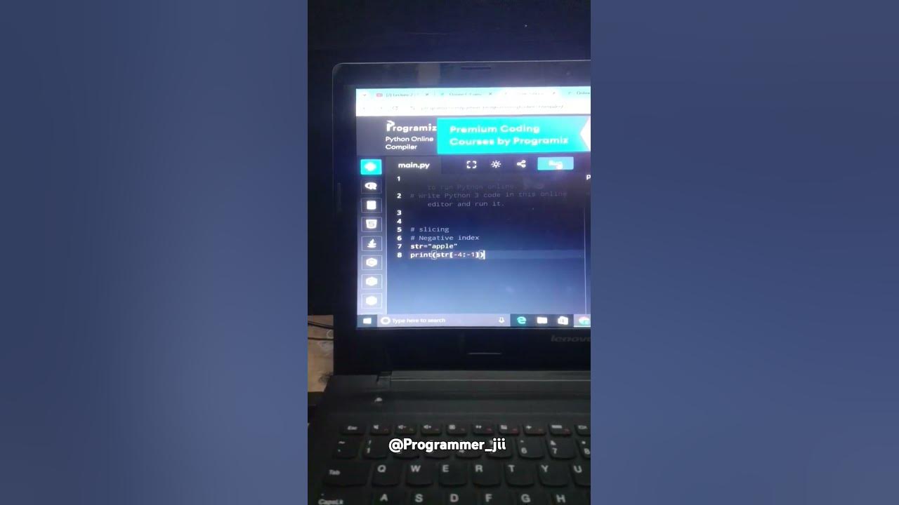 Slicing Negative Python Program 😇😇 Coding Javascript Pythonwebdev C