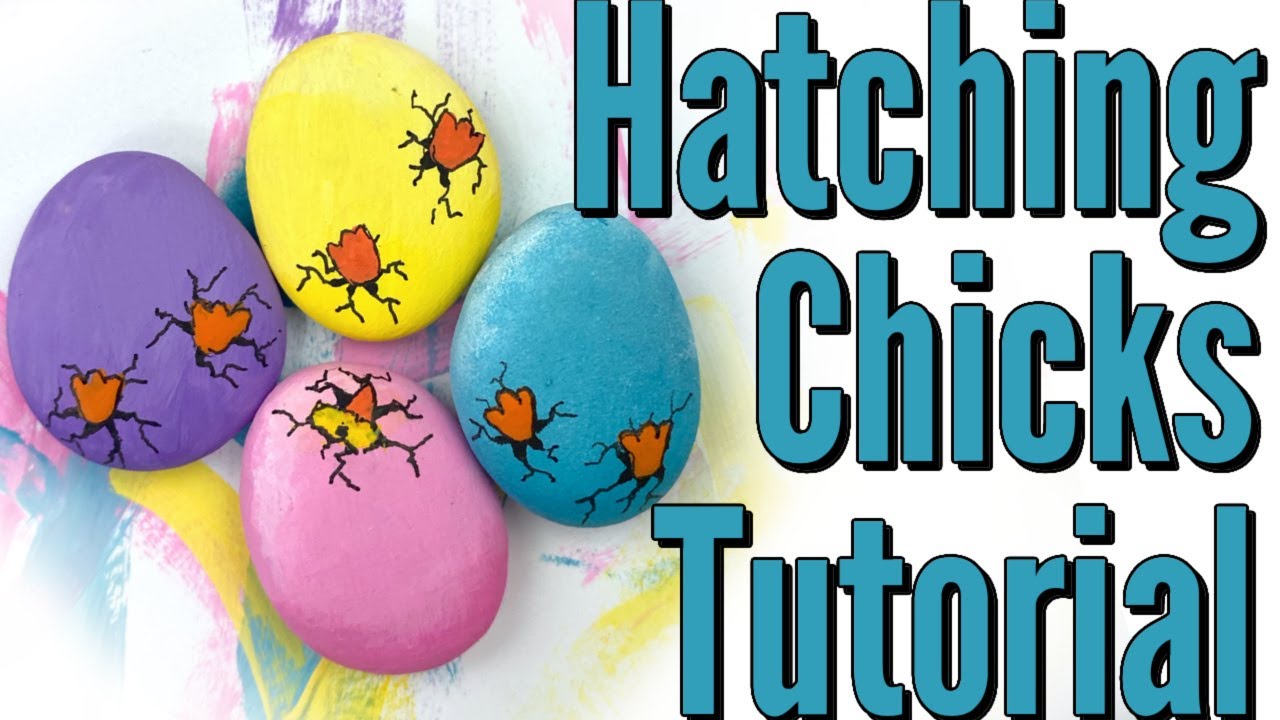 Hatching Chicks Acrylic & Paint Pen tutorial Rock Painting 101 - YouTube