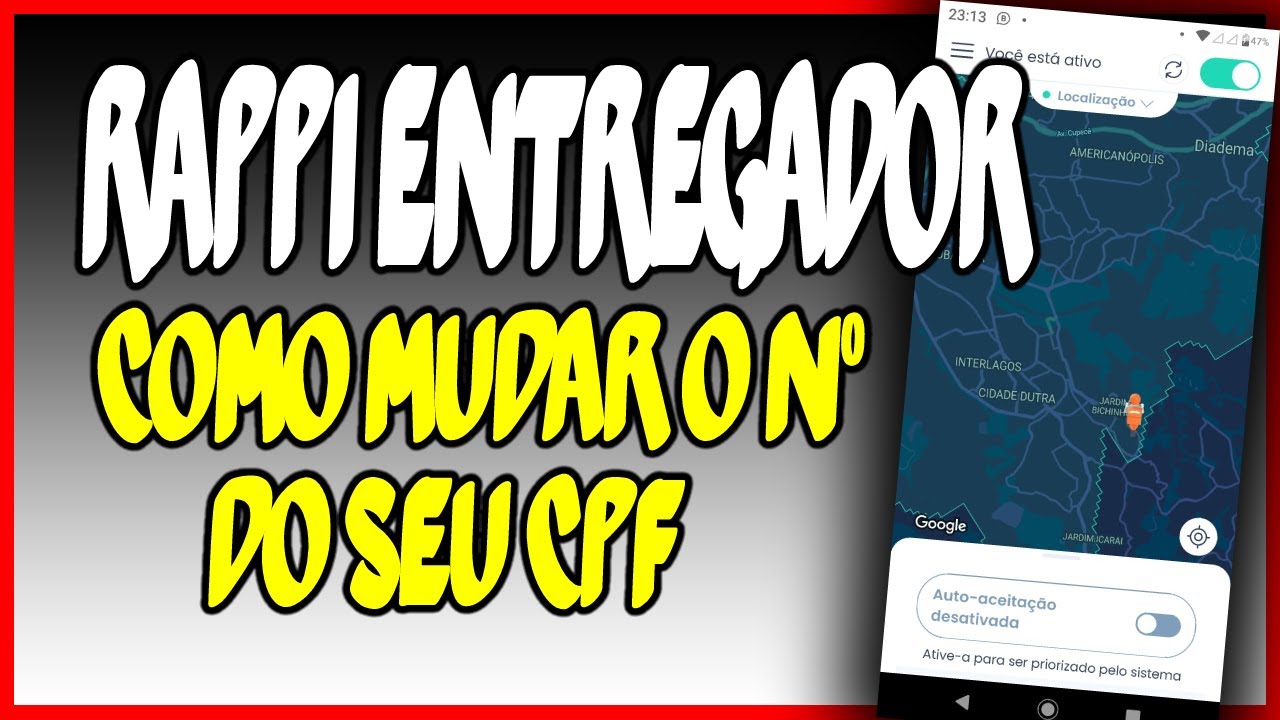 Como mudar o CPF no aplicativo Ifood Entregador. - YouTube