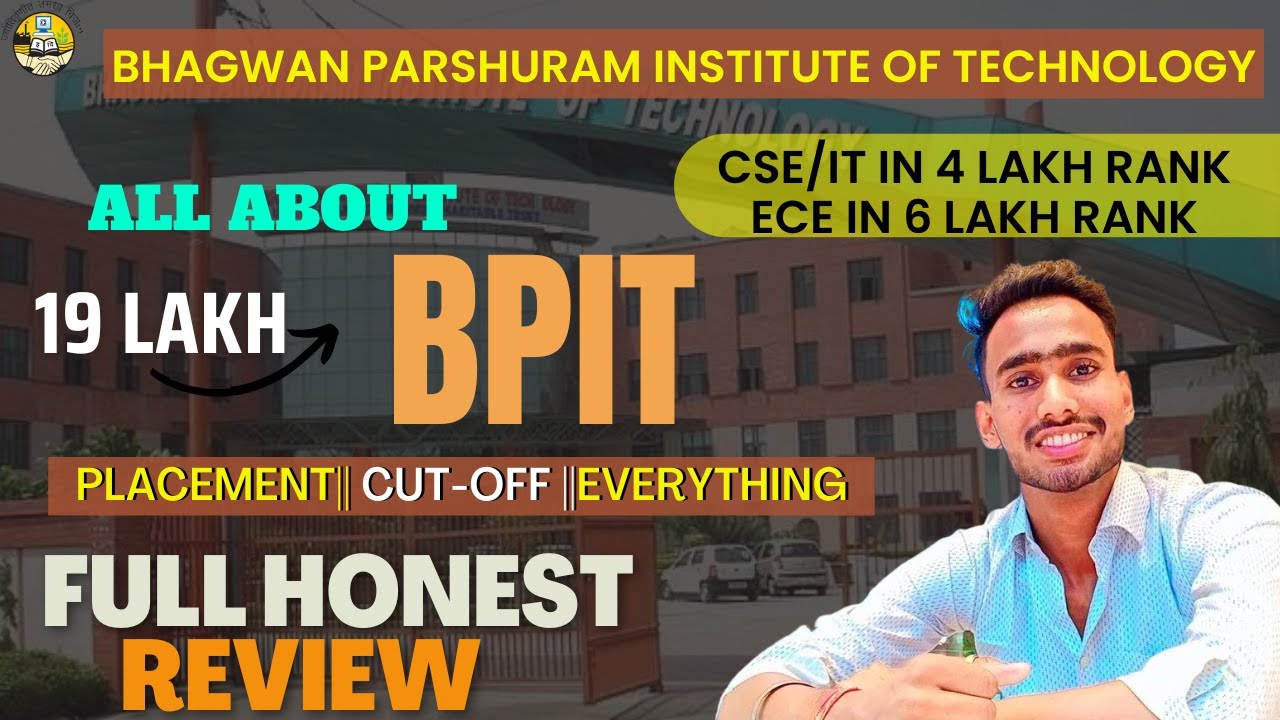BPIT Review | IP University | | How To Get CSE/IT?? at Low Rank😯| B ...