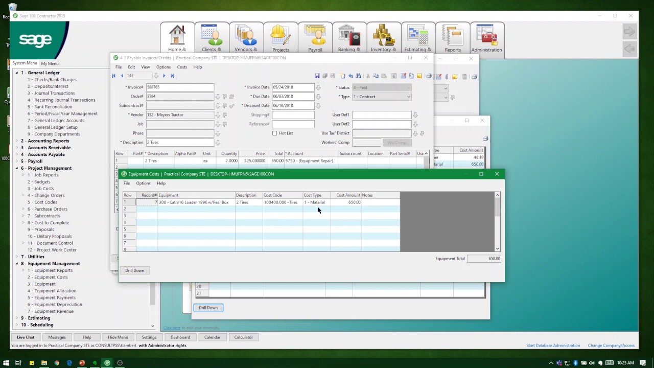 2020 Sage 100 Contractor Equipment Management Demo - YouTube