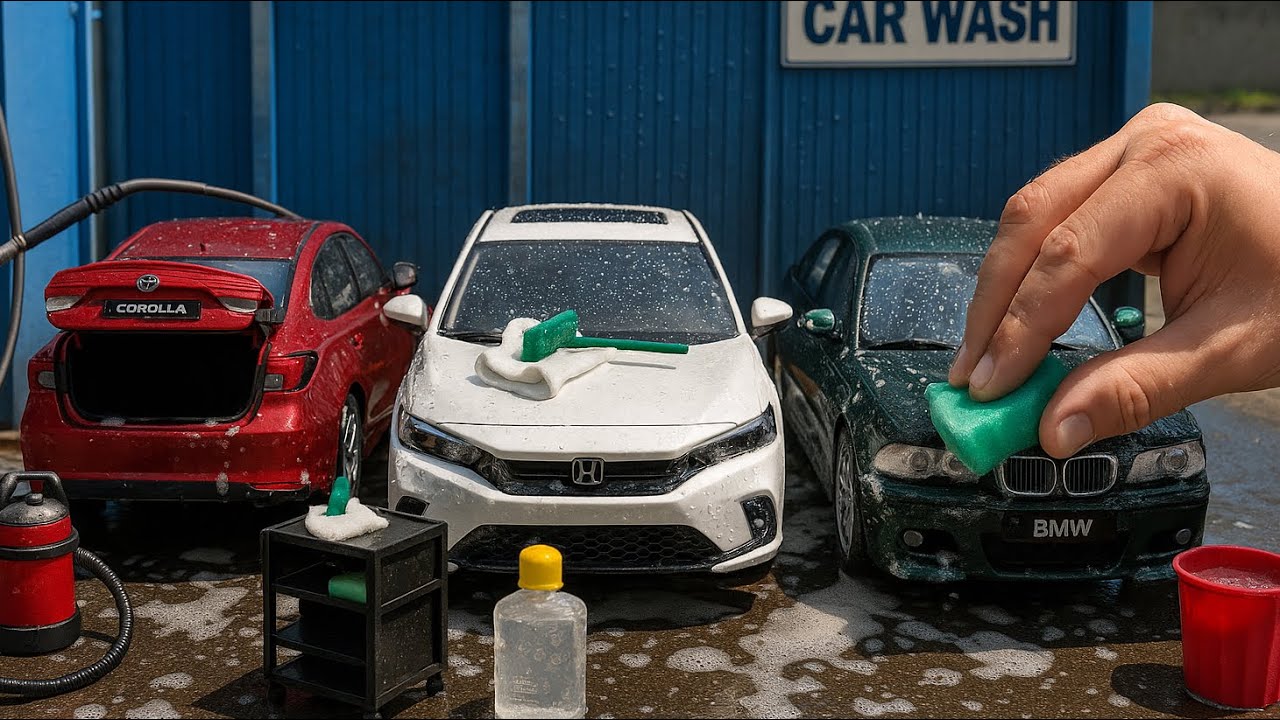 A Real Wash Cleaning Diecast Model Cars - YouTube